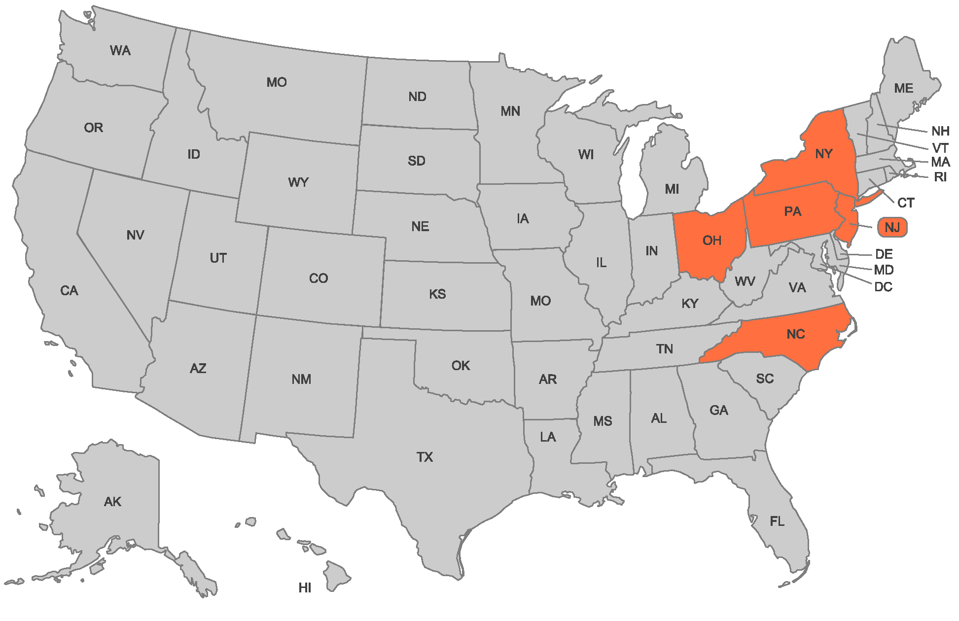 Service Area Map - KimiaPower PLLC